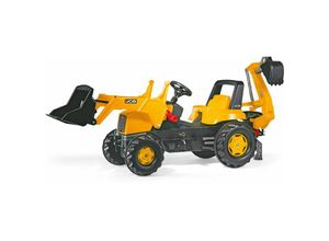 4006485812004 - Jcb Backhoe-Loader Baggerlader Bagger Lader Traktor Trettraktor gelb - Rolly Toys