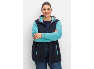 4063137055455 - Funktionsjacke aus Fleece in Kontrast-Optik tiefblau Gr40 42