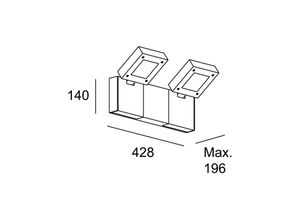 8445386178363 - Modis Außenwand 2x166W CCT anthrazit 43cm