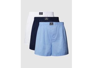 3614710557906 - Polo 3-Pack Woven Boxer White Blue Navy