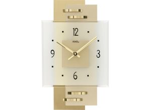 4037445151017 - Wanduhr AMS W9241 Wanduhren Gr B H L 22 cm x 5 cm x 36 cm goldfarben Wanduhren