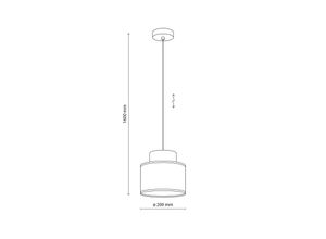 5901780532574 - Hängeleuchte Duo Juteschirm petrol naturbraun Ø 20 cm