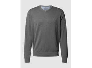 4062392763099 - Fynch-Hatton Pullover Herren Baumwolle grau Uni & Uninah