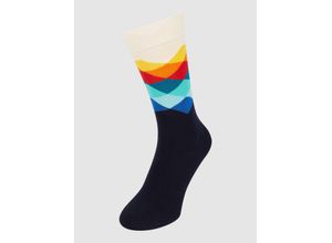 7333102533132 - Marineblaue Faded Diamond Crew Socken 7333102533132