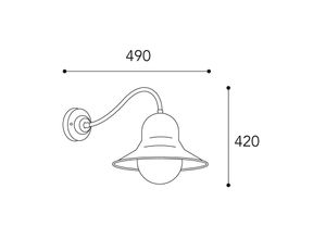 8021035015571 - Moretti Luce Außenwandlampe Campanula 2093 messing antik klar