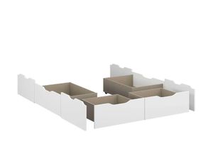 4053714843131 - Sockelschubkasten Set Aditio - weiß - 140 cm - 28 cm - cm 2030 - Sconto