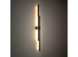 5901780564162 - LED-Wandleuchte Flash schwarz kiefer Höhe 90 cm 2-flammig