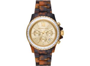 4064092133653 - Chronograph MICHAEL KORS Everest MK7239 Armbanduhren braun Damen Quarzuhren Quarzuhr Armbanduhr Damenuhr Stoppfunktion Datum analog