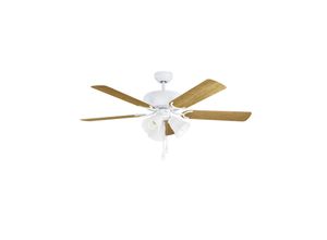 9002759350765 - Eglo - 35076 Ventilator las palmas mSpot Schirm 3X40W E27 H474cm Ø132cm weiss matt