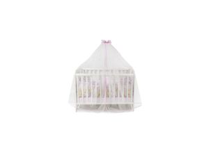 3800151941286 - Babybetthimmel Baldachin 480 x 150 cm Insektenschutz Babybett Laufstall rosa