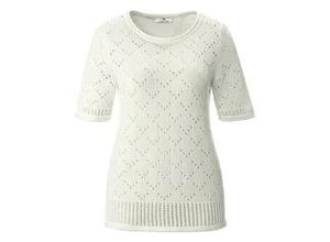 4061389800878 - Rundhals-Pullover ­1 2-Arm weiss 44