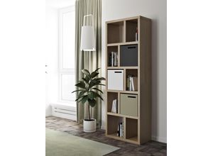 5603449320187 - Regal TEMAHOME Berlin Regale Gr B H T 70 cm x 198 cm x 34 cm 10 St braun (eichefarben) Bücherregal Standregal Standregale Regale in 5 schönen Farben erhältlich mit viel Stauraum 10 Fächer