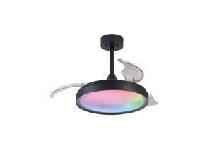 8435153287619 - LED-Deckenventilator Siberia Mini schwarz leise 91cm CCT RGB