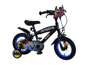 8715347211317 - Kinderfahrrad Batman für Jungen 12 Zoll Kinderrad in Schwarz Fahrrad