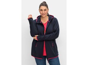 4063137055400 - Funktionsjacke aus Fleece mit Kapuze tiefblau Gr44 46