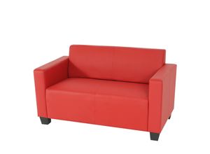 4052826044528 - 2er Sofa Couch Moncalieri Loungesofa Kunstleder ~ rot