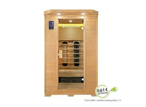 4260565522423 - Infrarotkabine Oslo - Infrarotsauna mit Triplex-Heizsystem & LED-Farblichttherapie für 2 Personen - Wärmekabine 120x100 cm aus Hemlockholz - Artsauna