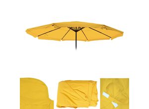 4057651324715 - Ersatz-Bezug für Sonnenschirm Capri Pro Gastronomie Marktschirm mit Volant Ø 5m Polyester ~ gelb