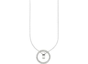 4068222636663 - Kette mit Anhänger ANISTON JEWELRY & WATCHES Schmuck Geschenk Silber 925 Halsschmuck Halsketten Gr Silber 925 (Sterlingsilber) Länge 51 cm Breite 07 mm silberfarben (silberfarben kristallweiß) Damen mit Zirkonia (synth)