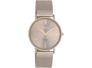 8719929038378 - Quarzuhr OOZOO Armbanduhren grau (taupe) Damen Armbanduhr Damenuhr Edelstahlarmband Mineralglas analog