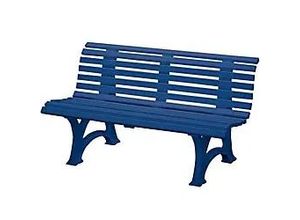 4007248313554 - Parkbank aus Kunststoff mit 13 Leisten Breite 1500 mm stahlblau