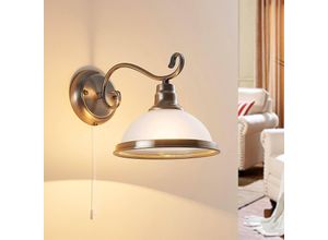 4251096517071 - Wandleuchte Wandlampe Innen Frieda aus Glas für Wohnzimmer & Esszimmer von Lindby