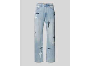 4067557530721 - Baggy Jeans mit Kreuz-Stickerei