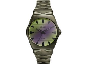 4064092290820 - Quarzuhr DIESEL D-SRUPTOR Armbanduhren grün (khaki) Damen Armbanduhr Herrenuhr Damenuhr Edelstahlarmband