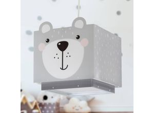 8420406645728 - Kinderzimmer Pendelleuchte Little Teddy in Grau E27 - grey - Dalber