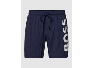 4037557655533 - BOSS Badeshorts Herren Mikrofaser blau Uni & Uninah