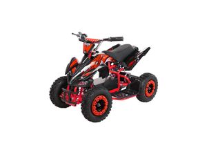 4056551081797 - Kinderquad Racer 1000 Pocket-Quad mit 1000 Watt Elektromotor 3 Batterien Stoßdämpfer bis 25 km h (Schwarz Rot)