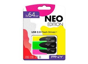 3536403391485 - 3 USB-Sticks NEO Edition gelb grün pink 64 GB 3536403391485 3 Stück