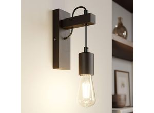 5907687437042 - Lamkur Lighting - Lamkur Leon Industrial Wandleuchte Wenge 1x E27