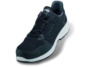 4031101689371 - uvex 1 sport Sicherheitsschuh S1 Halbschuh gelocht schwarz weiß 46 46 14 - 6598046