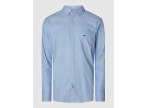 4062392624819 - FYNCH-HATTON® Freizeithemd Regular Fit Langarm Button-Down-Kragen für Herren blau M