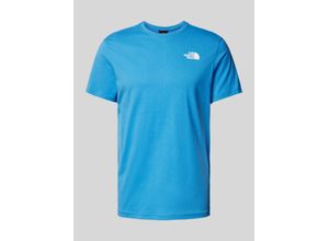 0196249655603 - T-Shirt Herren Baumwolle blau bedruckt