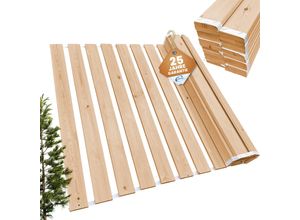 4260360019456 - Rollrost 120 x 210 cm Lattenrost romo aus Massivholz mit 22 Leisten - natur - Coemo
