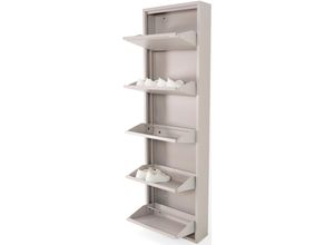 8712077111542 - Schuhschrank SPINDER DESIGN grau (silky taupe) Schränke B H T 50cm x 169cm x 15cm Metall Metall Breite 50 cm B50cm H169cm T15cm