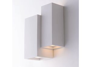 8031414867509 - Eco-light - Wandleuchte Foster 2-flammig überstreichbar - Weiß