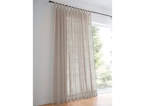 6930325705967 - Gardine HEINE HOME Gr 1 grau (taupe) Gardinen 145cm Schlaufenaufhängung Schlaufen 140cm Polyester B140cm H145cm