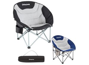 6936876806948 - KINGCAMP MoonChair XL Camping Klapp Stuhl Garten Falt Sessel Kühltasche 150 kg Farbe Royal Blue