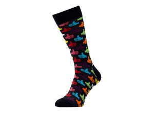 7333102533613 - Feinstrick-Socken Damen Baumwolle marine gemustert