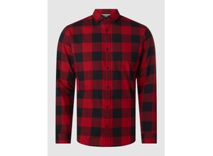 5714921625628 - Jack & Jones JJEGINGHAM TWILL SHIRT L S NOOS Langarmhemd rot schwarz in M