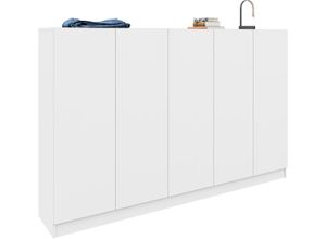 4255607607077 - Schuhschrank BORCHARDT MÖBEL Schränke Gr B H T 190 cm x 120 cm x 35 cm weiß (weiß matt) Schuhschränke