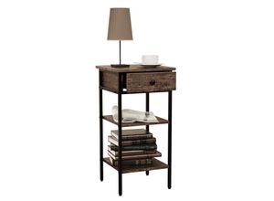 4051814440441 - Holz Metall Beistelltisch Couchtisch Sofatisch Wohnzimmertisch Kaffeetisch Aulari L