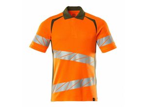 5711074815203 - Polo-Shirt moderne Passform Polo-shirt Gr 5XLONE hi-vis orange moosgrün - Mascot