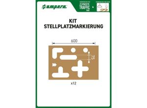 3495882510025 - ampere Schablonenset Stellplatzmarkierung 12 Schablonen Karton