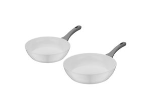 4005643461757 - Pfannen-Set Fiona Aluminium (Set 2-tlg je 1 Pfanne Ø 24 28 cm H 68 73 cm - 23 37 l) weiß kratzfeste ILAG® CERAMIC-Veredelung Induktion weiß