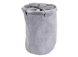 4057651546209 - Wäschesammler MCW-C34 Laundry Wäschekorb Wäschebox Wäschesack Wäschebehälter mit Netz 55x39cm 65l ~ cord grau