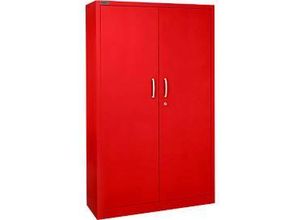 4051273517760 - Select Flügeltürenschrank MS iCOLOUR Stahl 5 Ordnerhöhen B 1200 mm rot RAL 3020